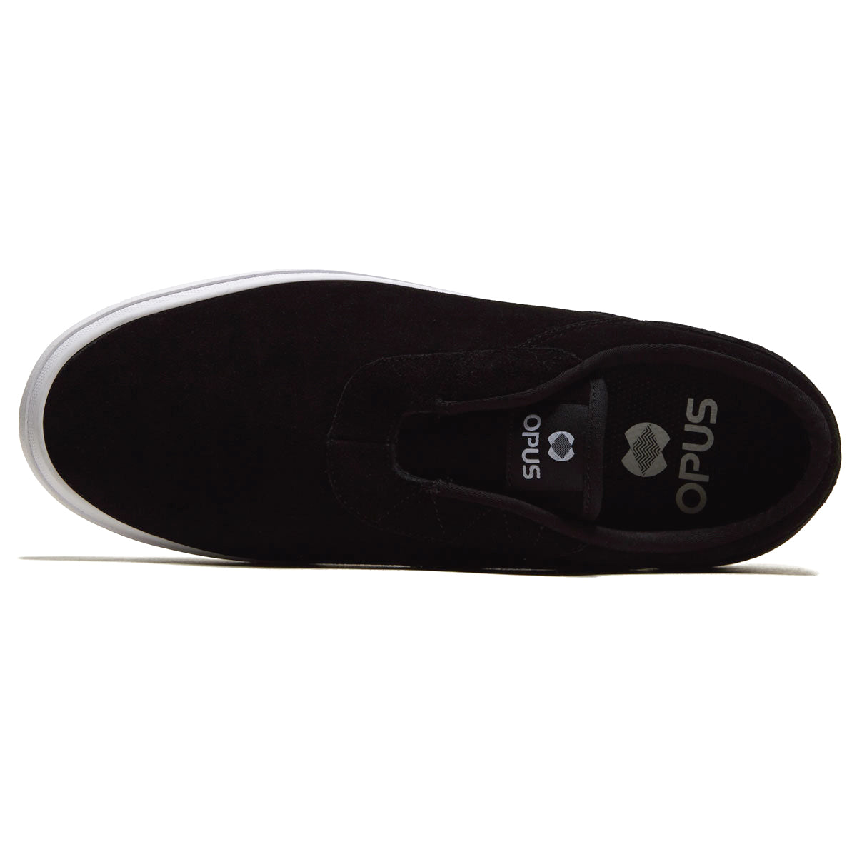 Opus Honey Slip Shoes - Black/White Suede – Daddies Board Shop