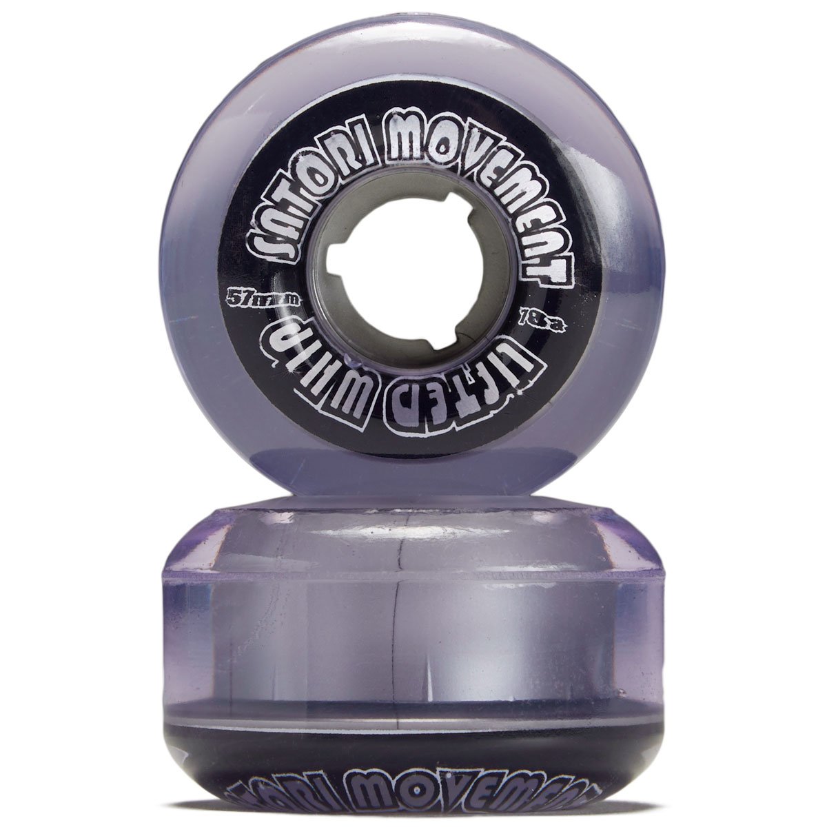 Satori Movement Lifted Whip 78a Skateboard Wheels - Purple/Silver - 57 ...